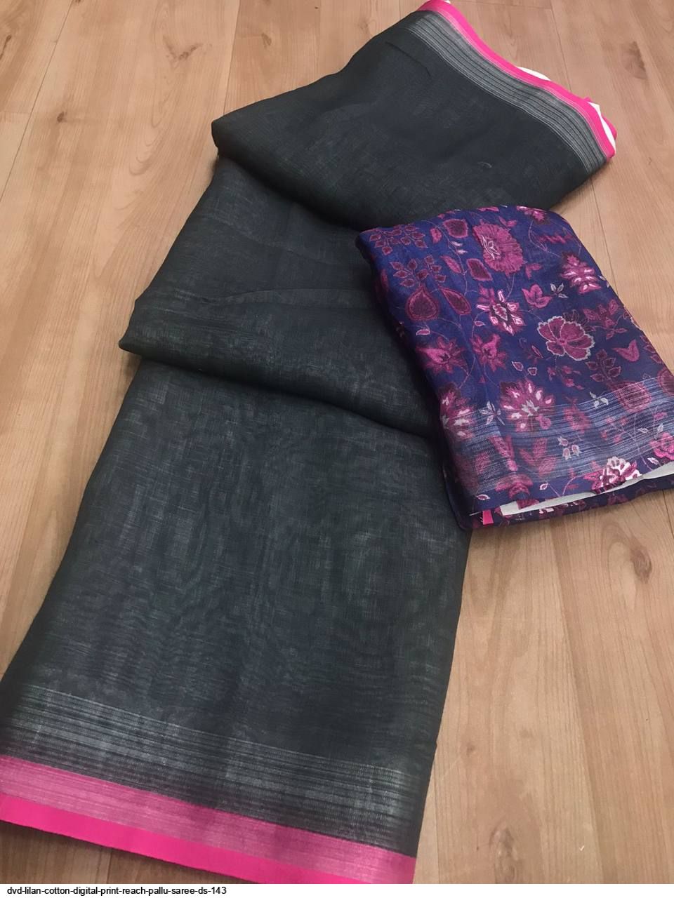 DVD LILAN COTTON DIGITAL PRINT REACH PALLU SAREE DS 143