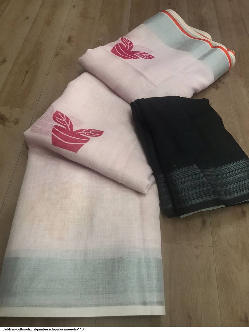 DVD LILAN COTTON DIGITAL PRINT REACH PALLU SAREE DS 143