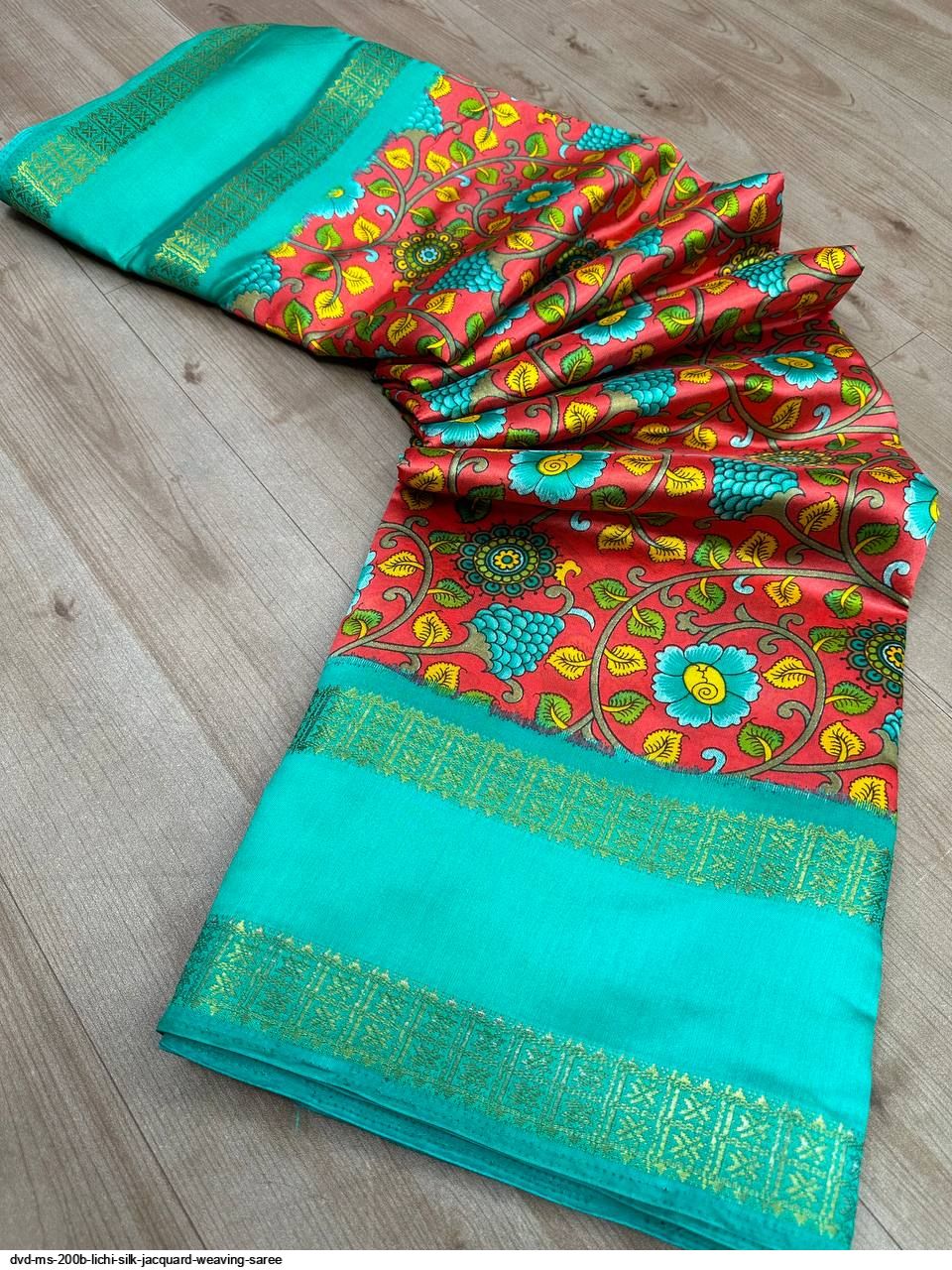 DVD MS 200B LICHI SILK JACQUARD WEAVING SAREE