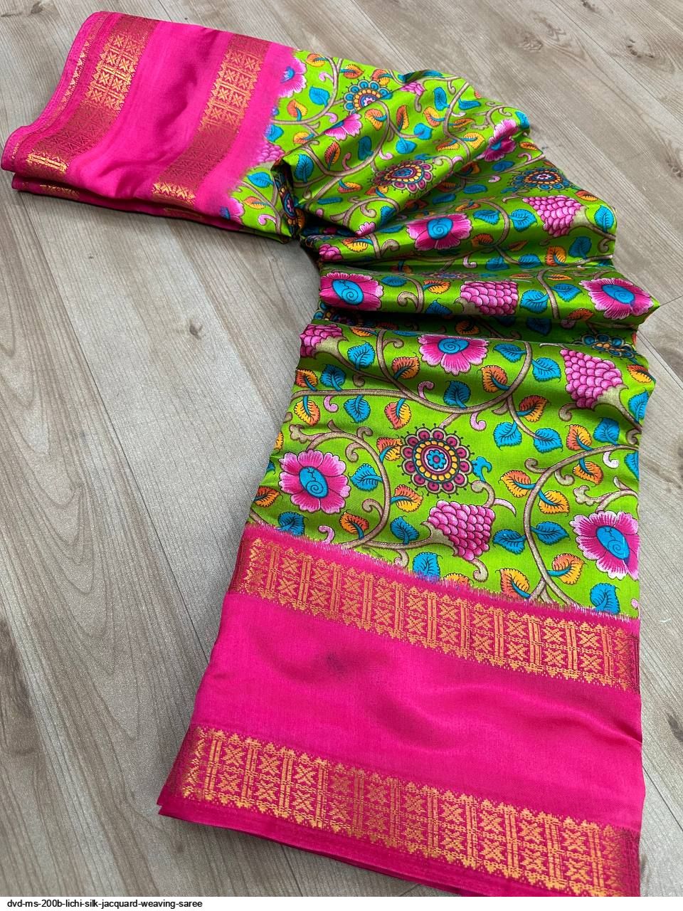 DVD MS 200B LICHI SILK JACQUARD WEAVING SAREE