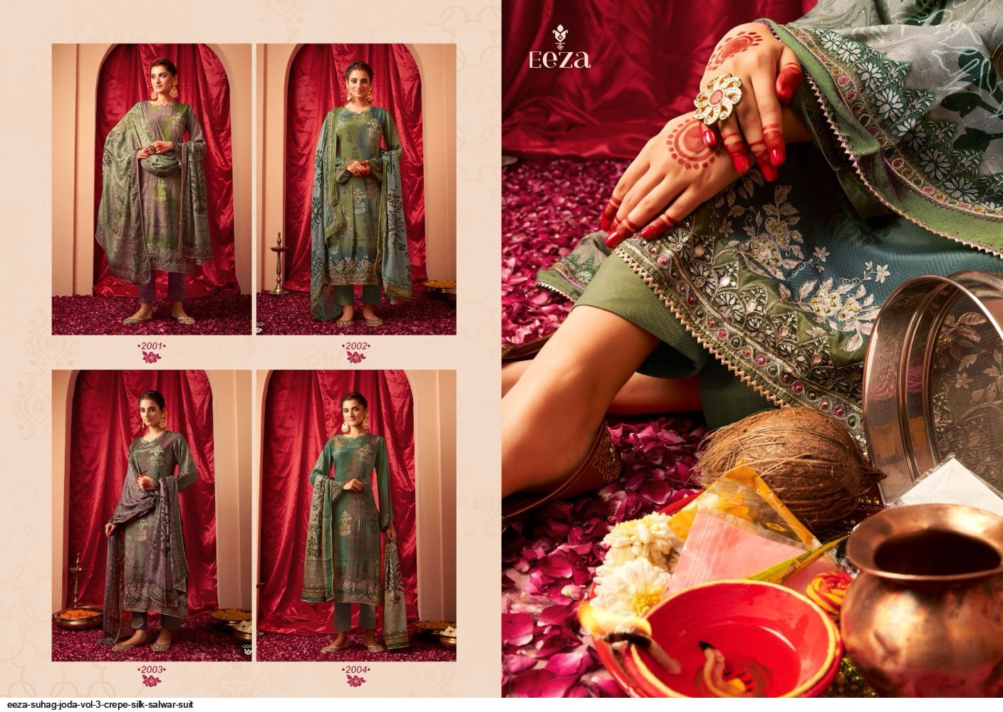 EEZA SUHAG JODA VOL 3 CREPE SILK SALWAR SUIT