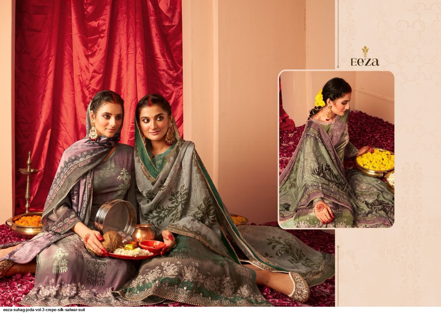 EEZA SUHAG JODA VOL 3 CREPE SILK SALWAR SUIT