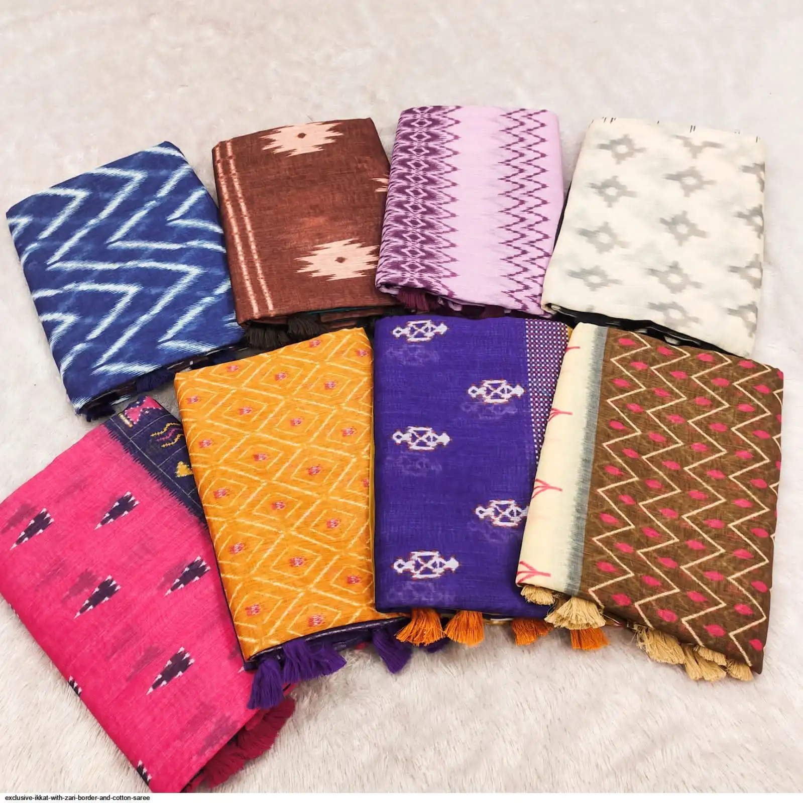 Exclusive Ikkat With Zari Border and cotton SAREE