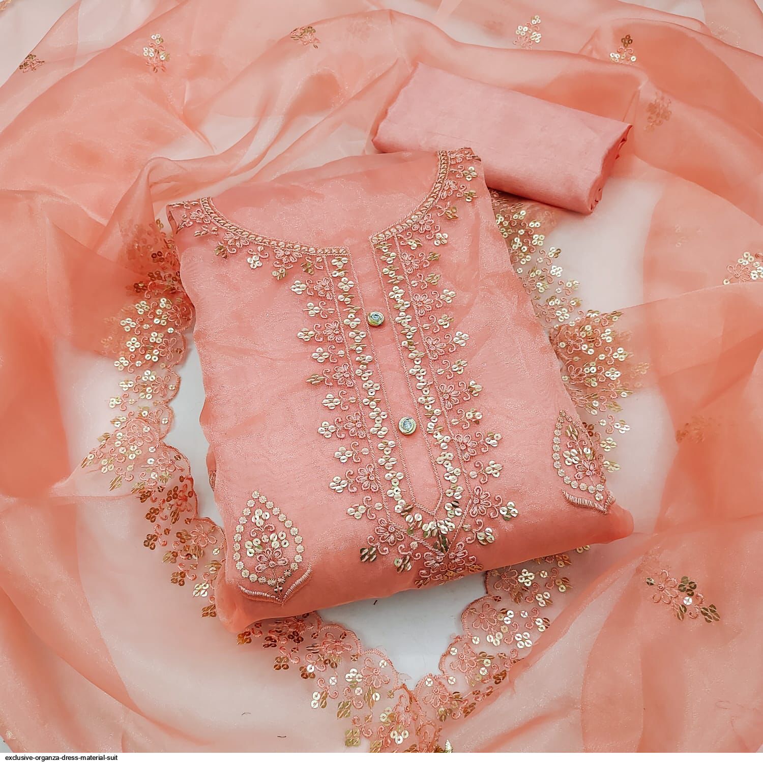 Exclusive ORGANZA Dress Material Suit