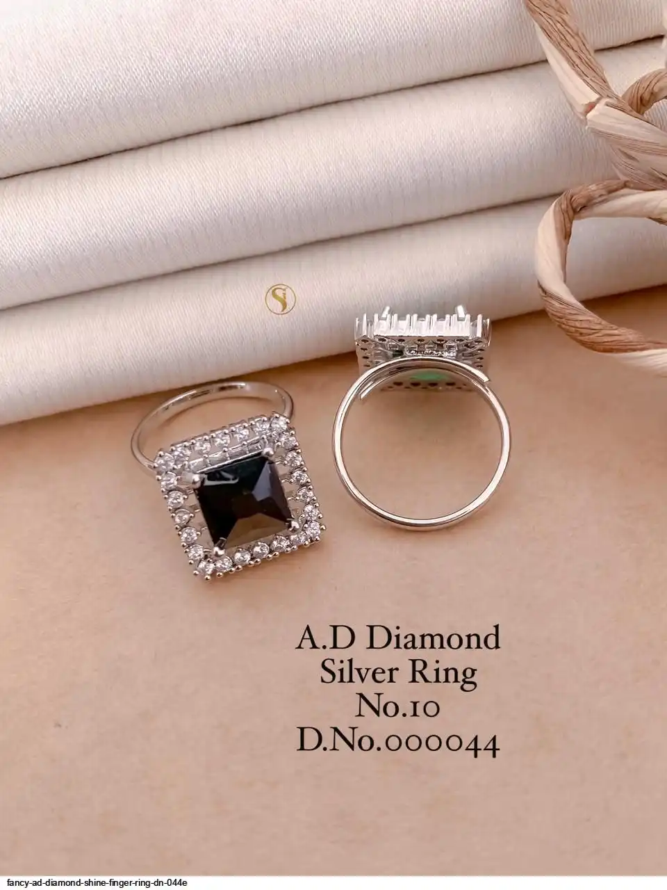 FANCY ad DIAMOND SHINE FINGER RING DN 044e