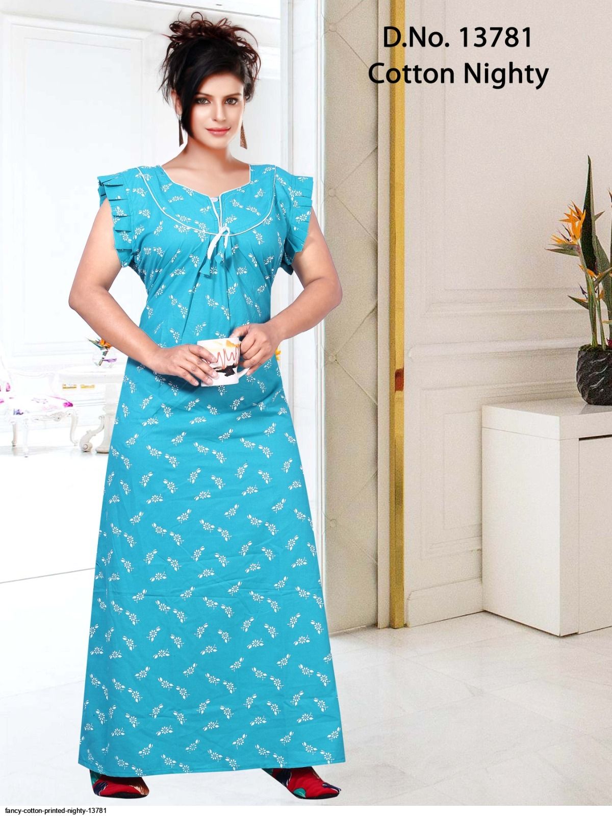 FANCY COTTON PRINTED NIGHTY 13781