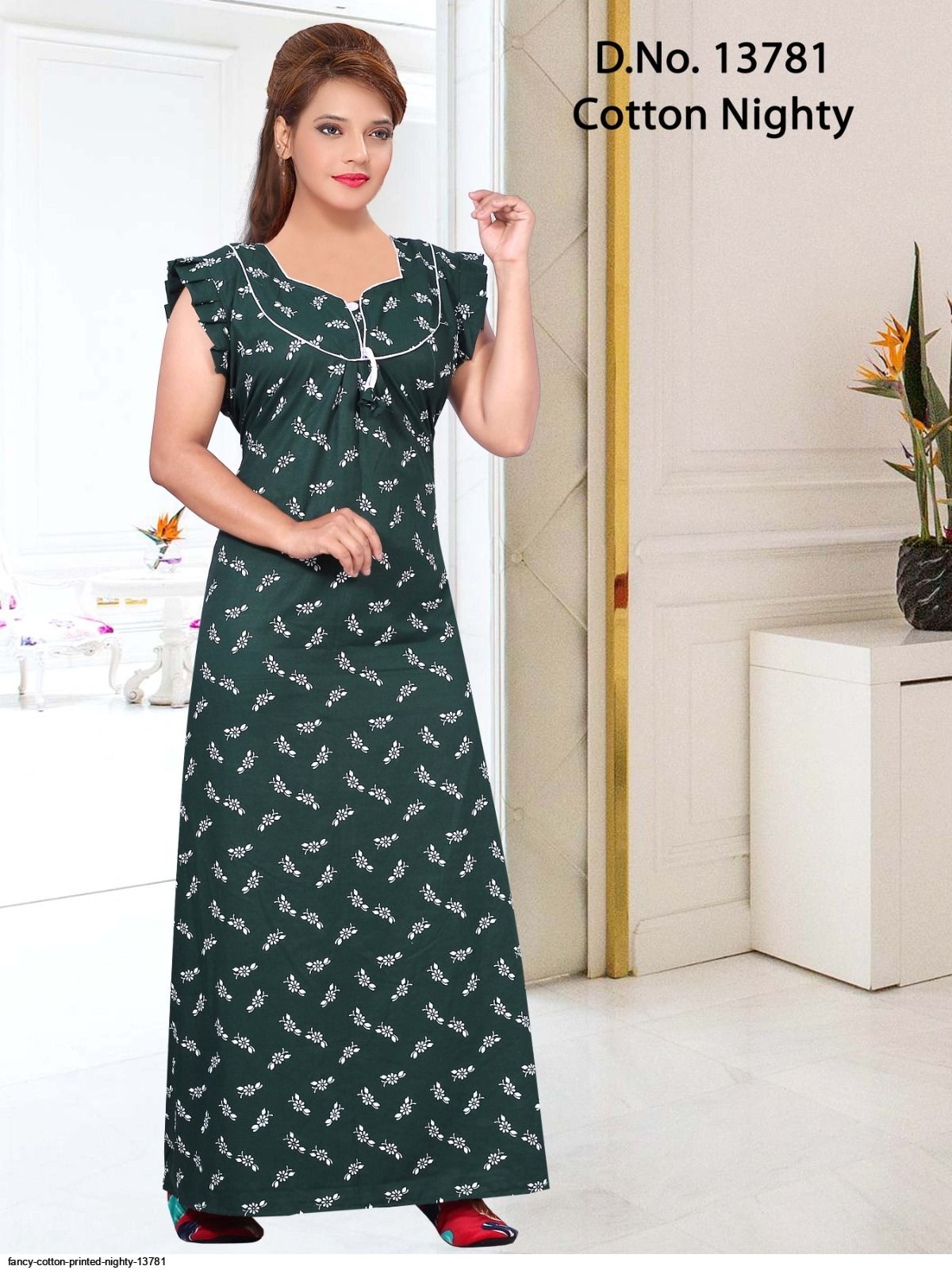 FANCY COTTON PRINTED NIGHTY 13781