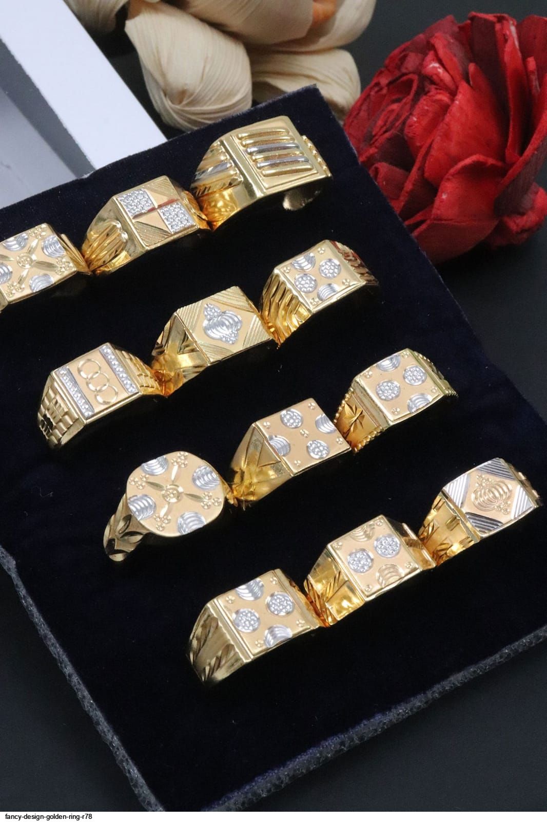 FANCY DESIGN GOLDEN RING R78