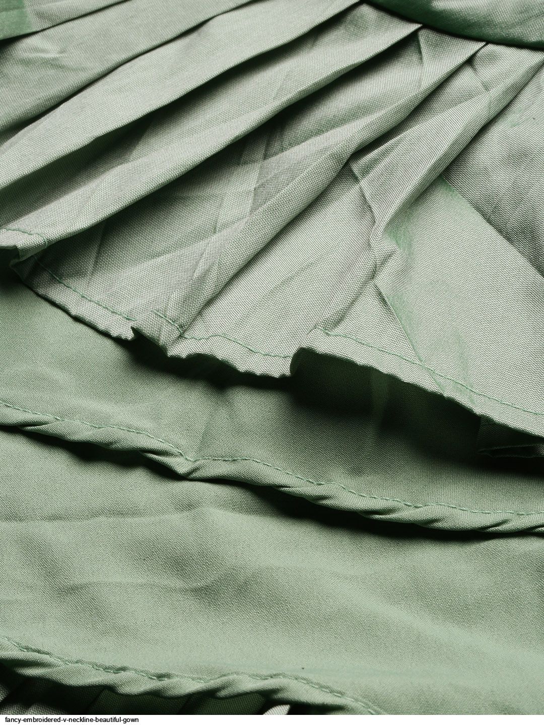 fancy embroidered v neckline beautiful gown
