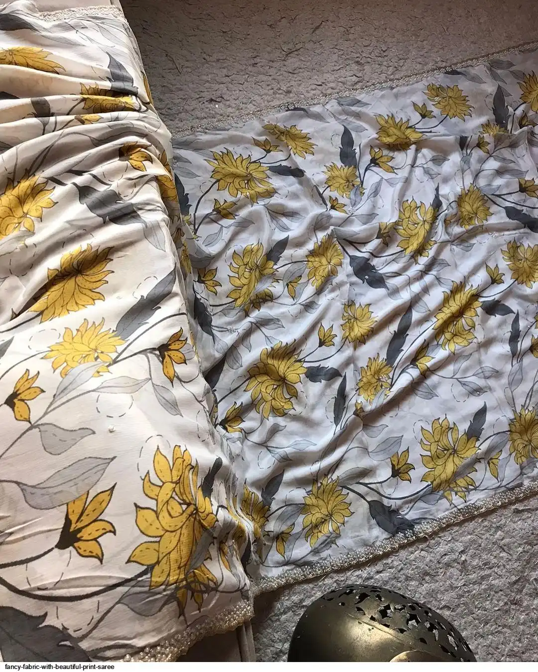 Fancy fabric with beautiful print saree