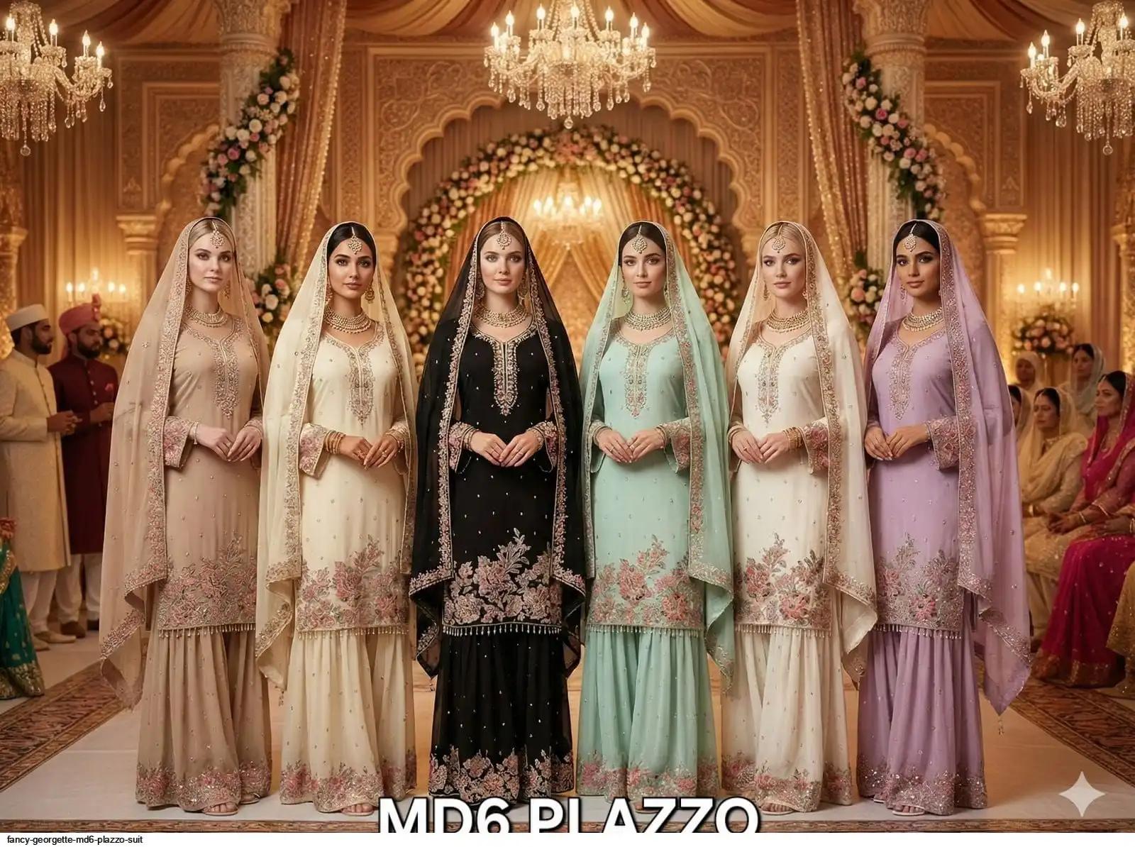 FANCY GEORGETTE MD6 PLAZZO SUIT