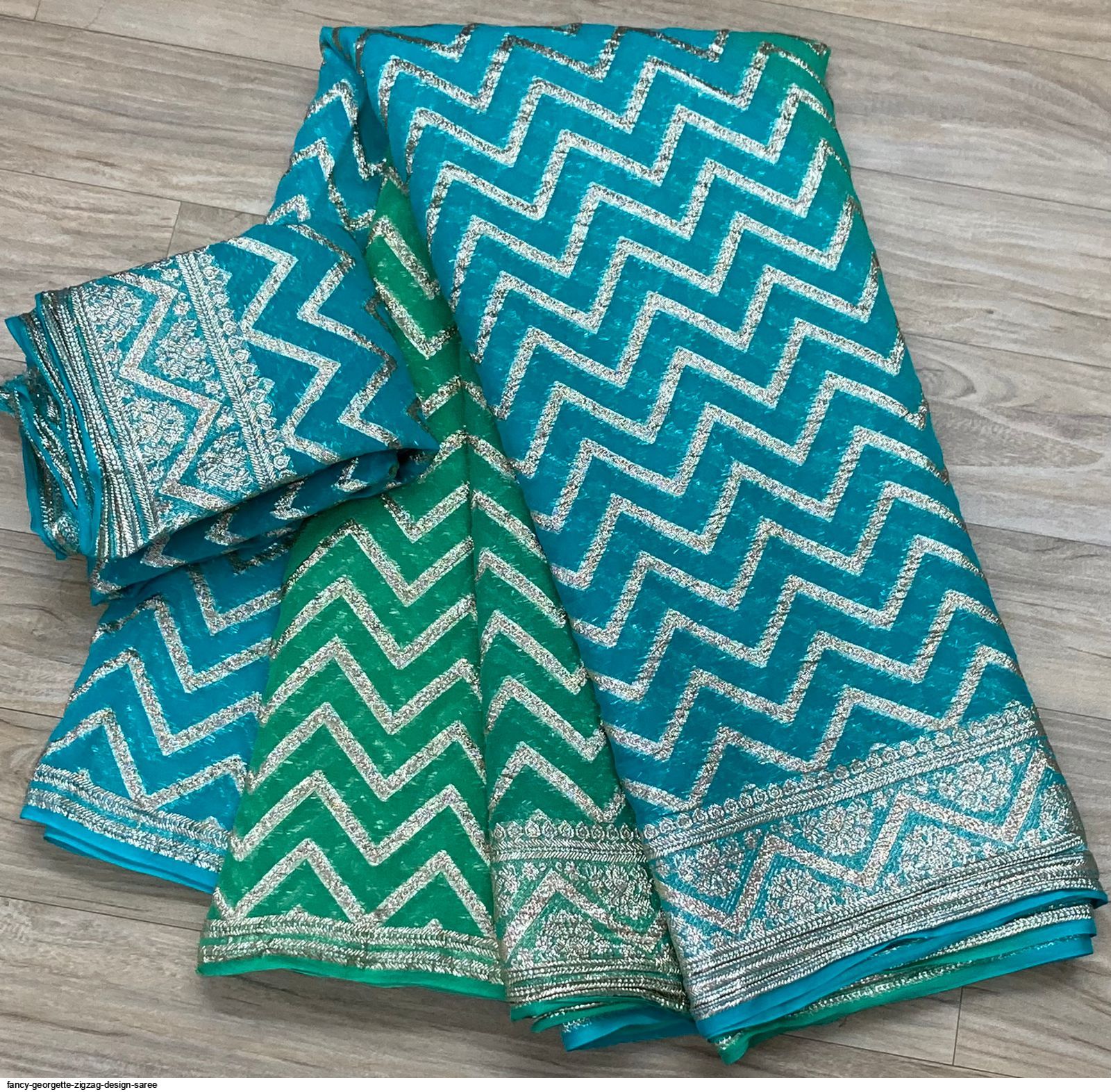 FANCY GEORGETTE ZIGZAG DESIGN SAREE