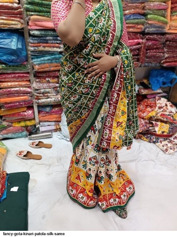 FANCY GOTA KINARI PATOLA SILK SAREE