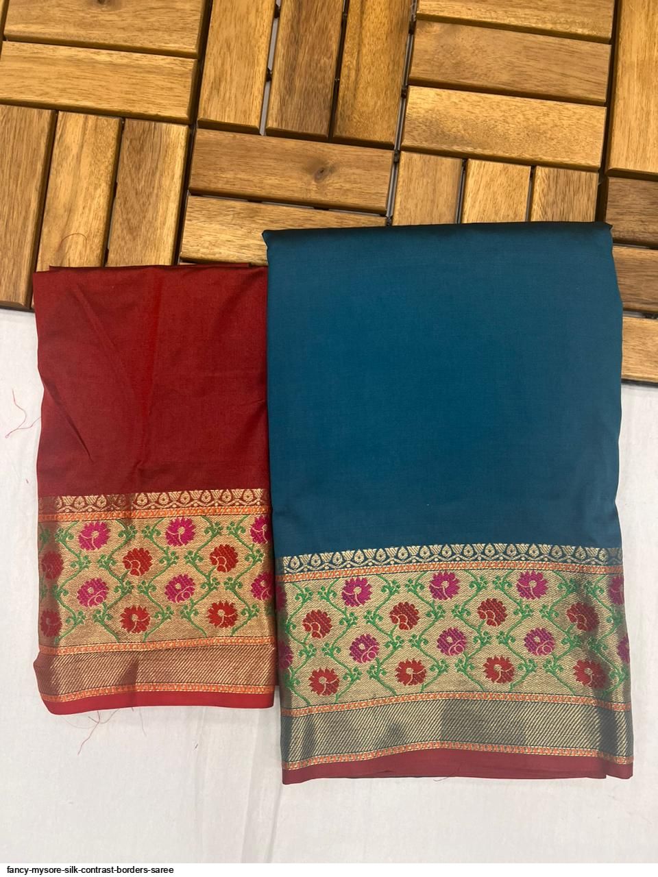 FANCY MYSORE SILK contrast borders SAREE