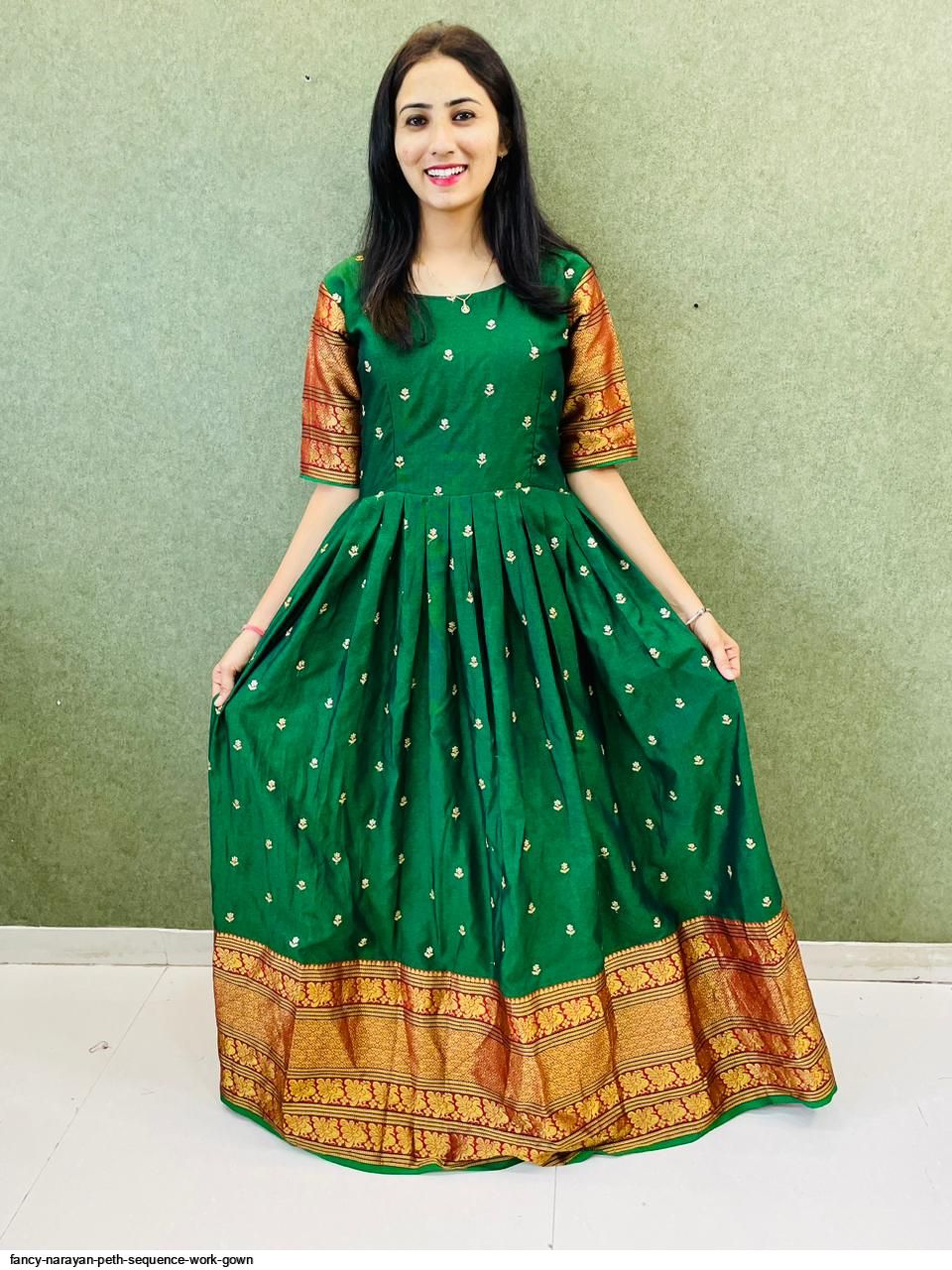 FANCY NARAYAN PETH SEQUENCE WORK GOWN