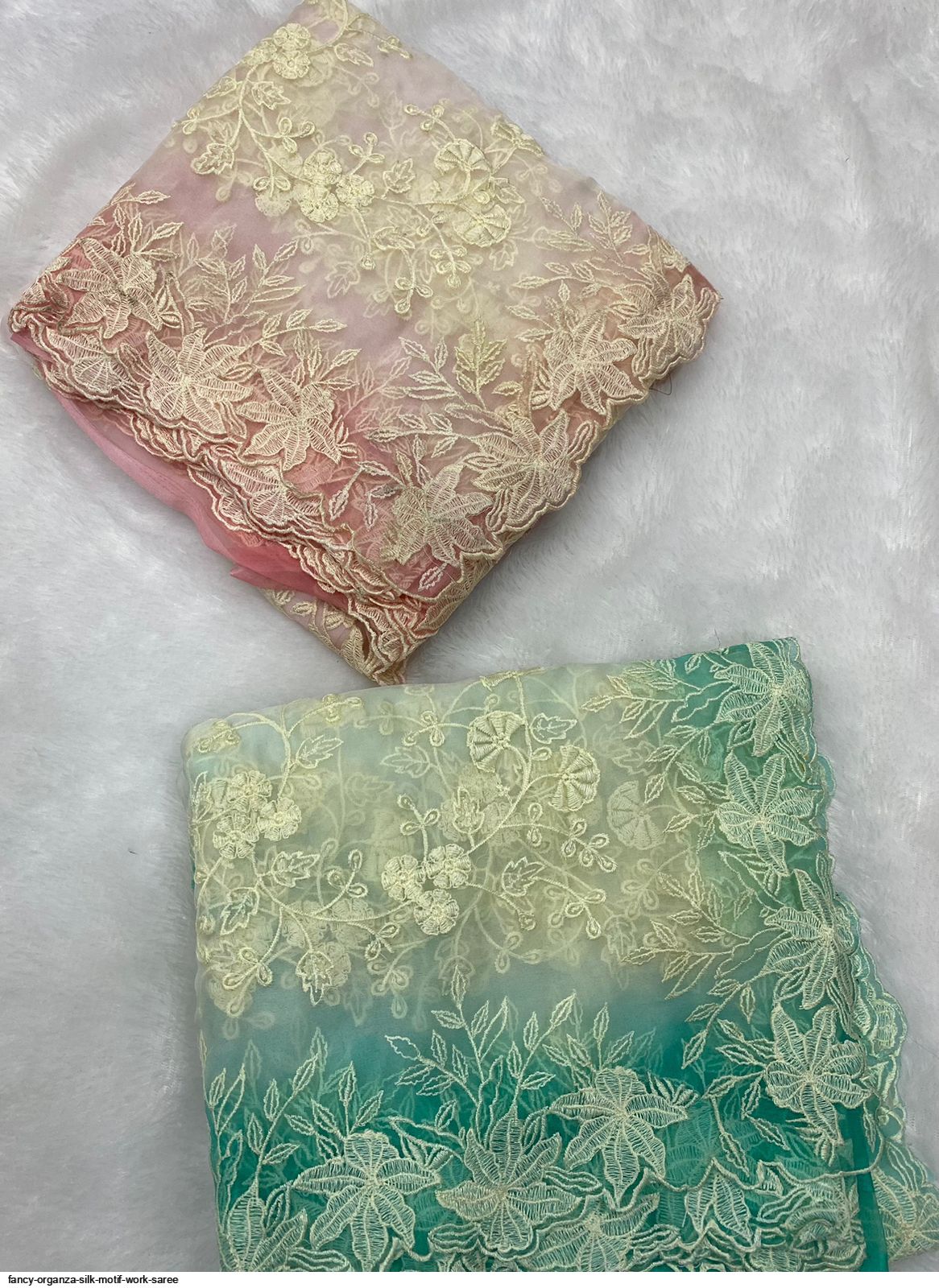 FANCY ORGANZA SILK MOTIF WORK SAREE