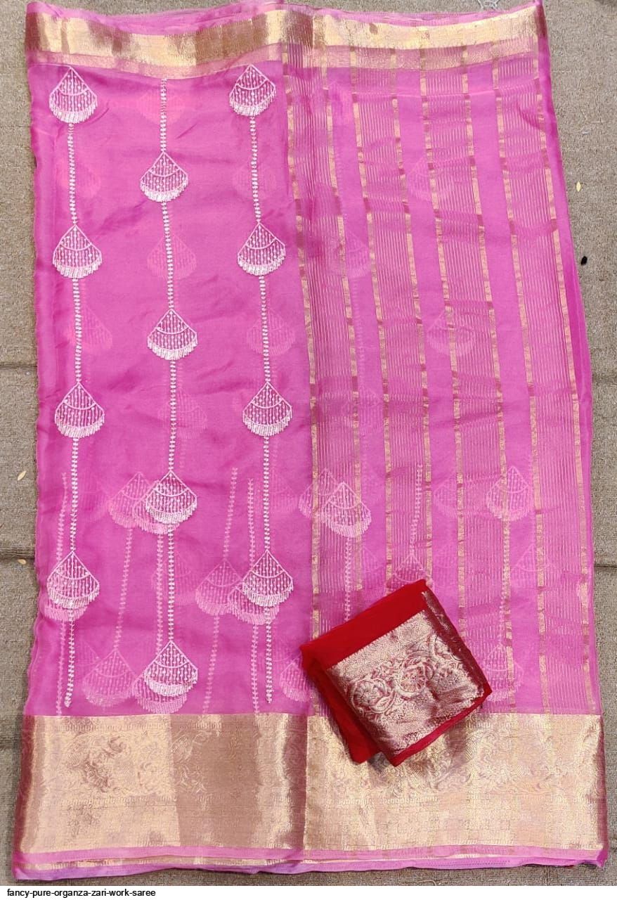 FANCY PURE ORGANZA ZARI WORK SAREE