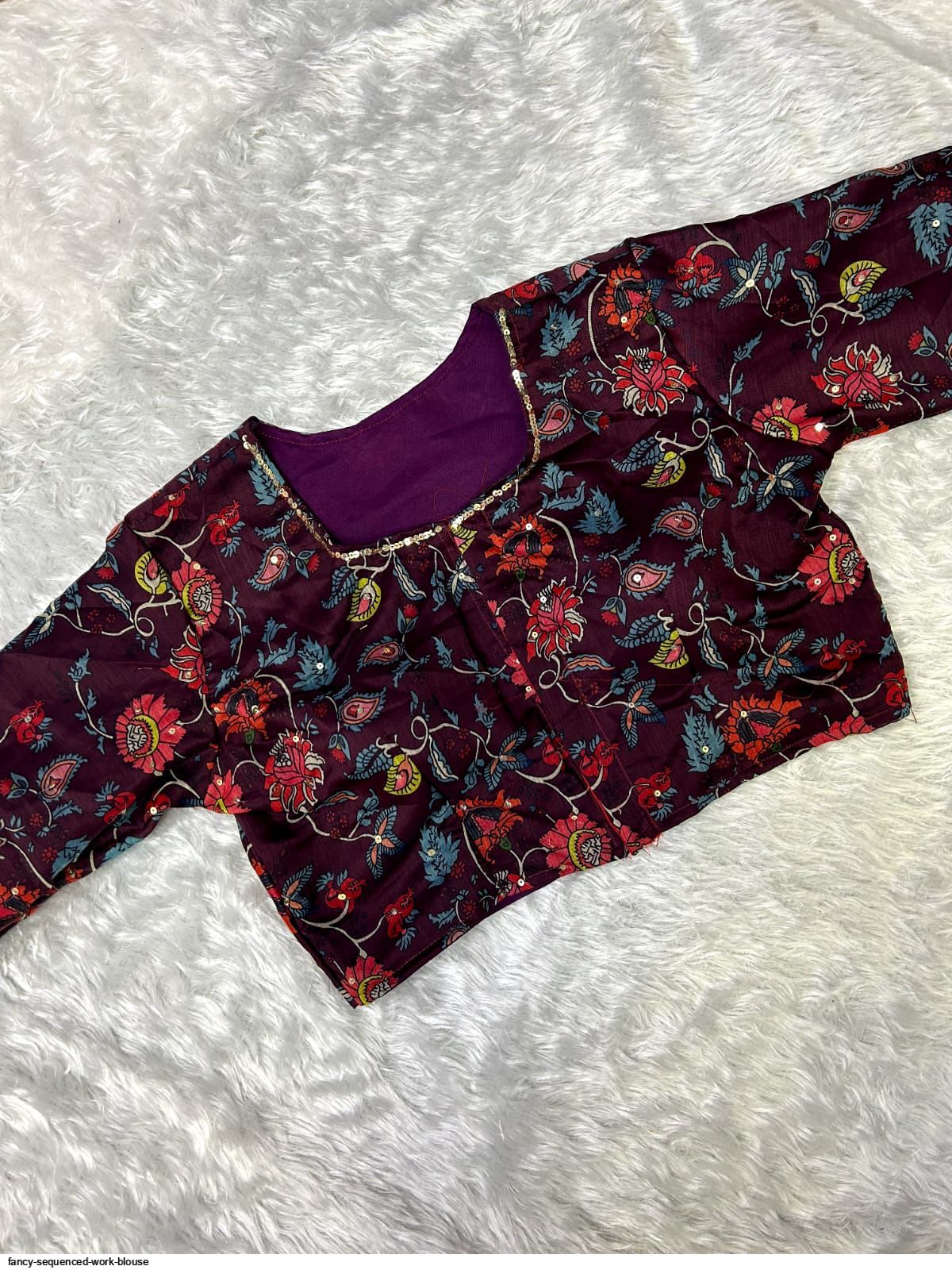 FANCY SEQUENCED WORK BLOUSE