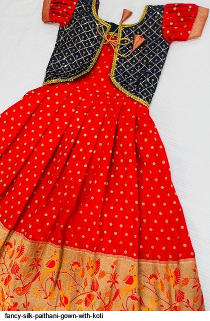 FANCY Silk Paithani GOWN WITH KOTI