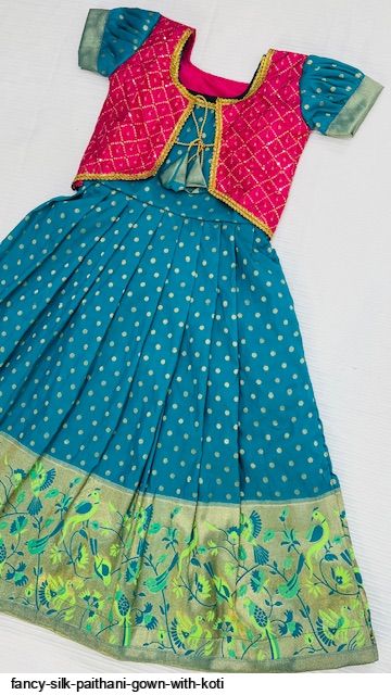 FANCY Silk Paithani GOWN WITH KOTI