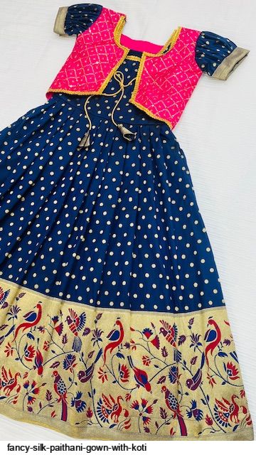 FANCY Silk Paithani GOWN WITH KOTI