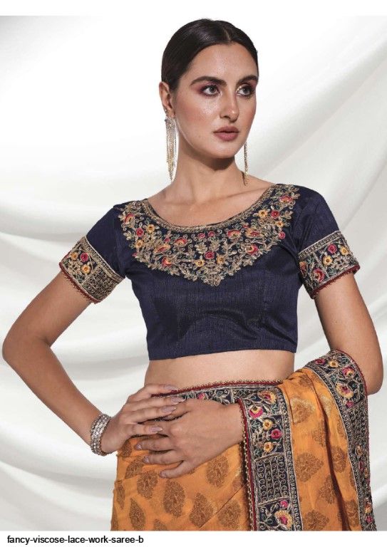 FANCY VISCOSE LACE WORK SAREE