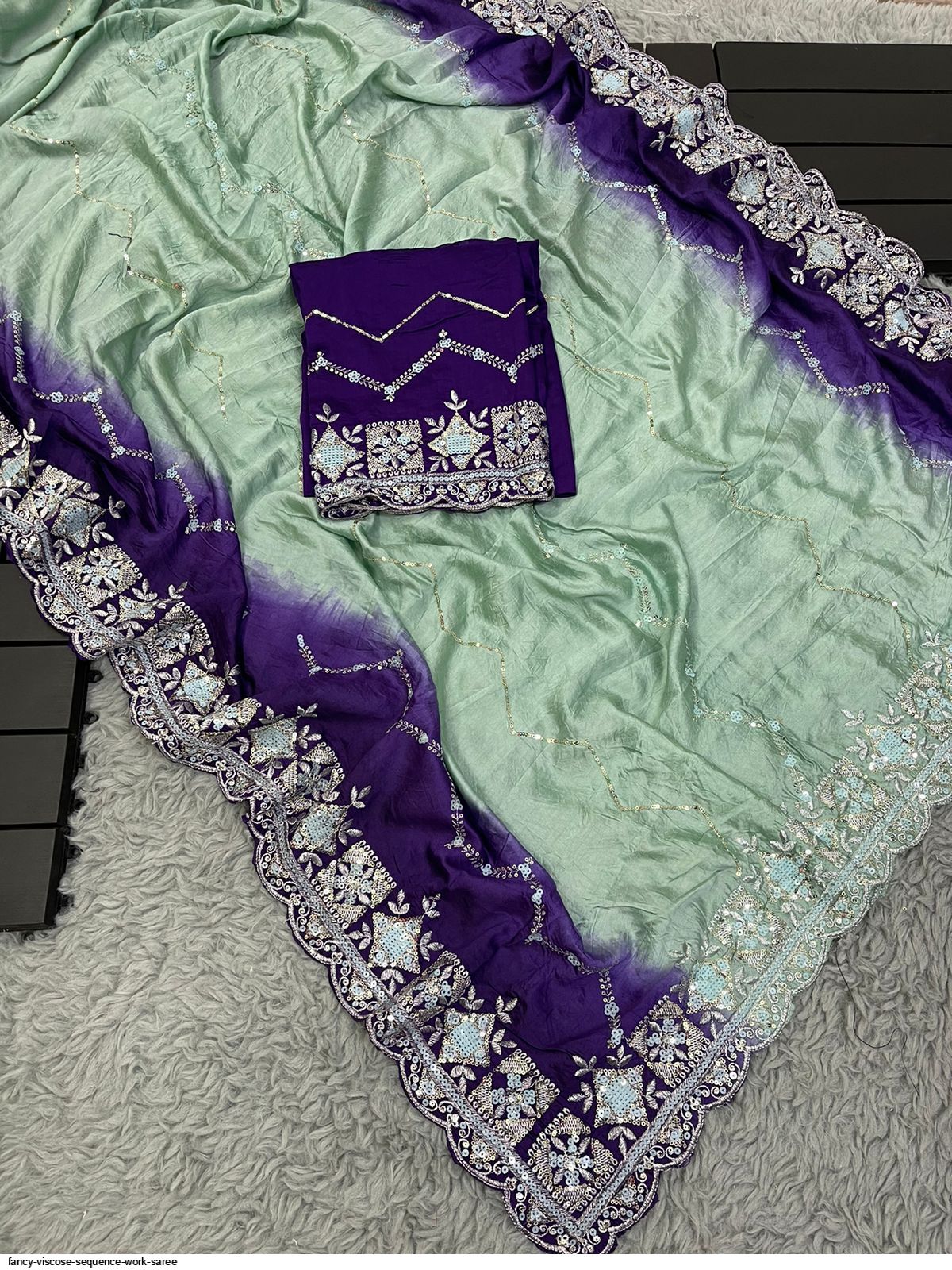 FANCY Viscose Sequence Work Saree
