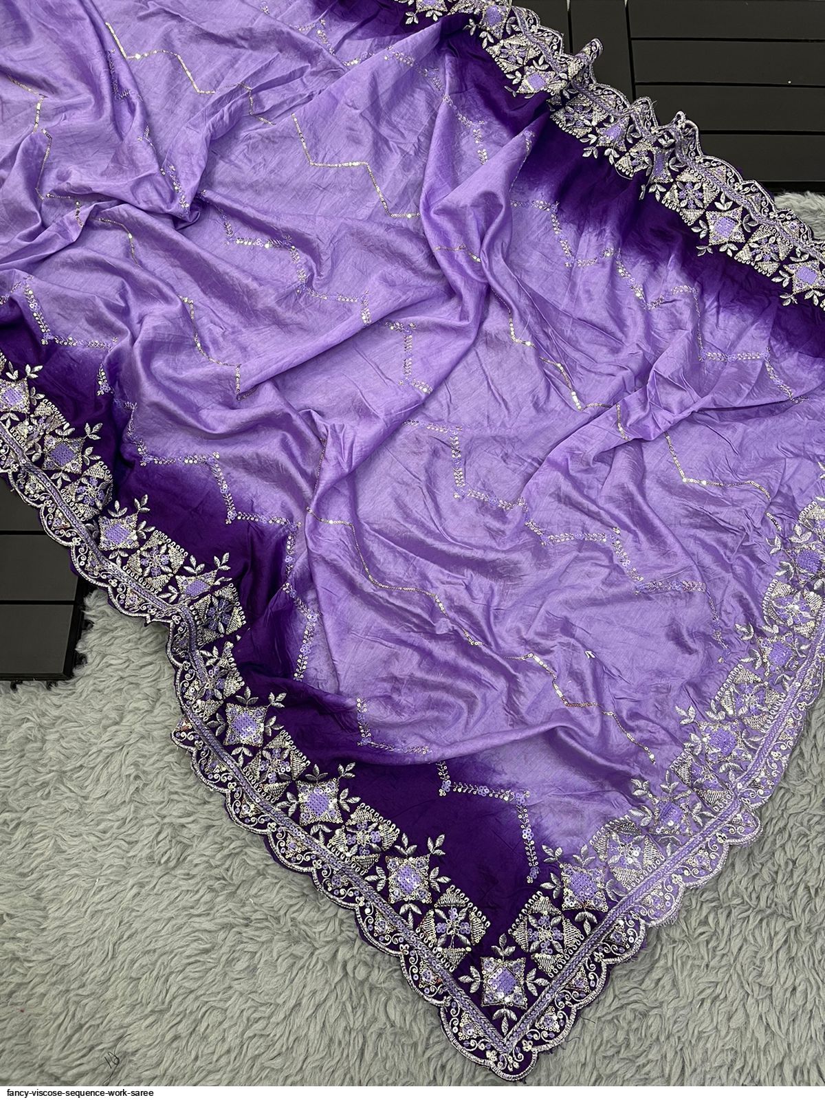 FANCY Viscose Sequence Work Saree