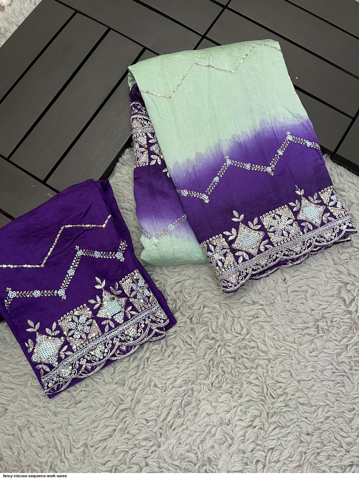 FANCY Viscose Sequence Work Saree