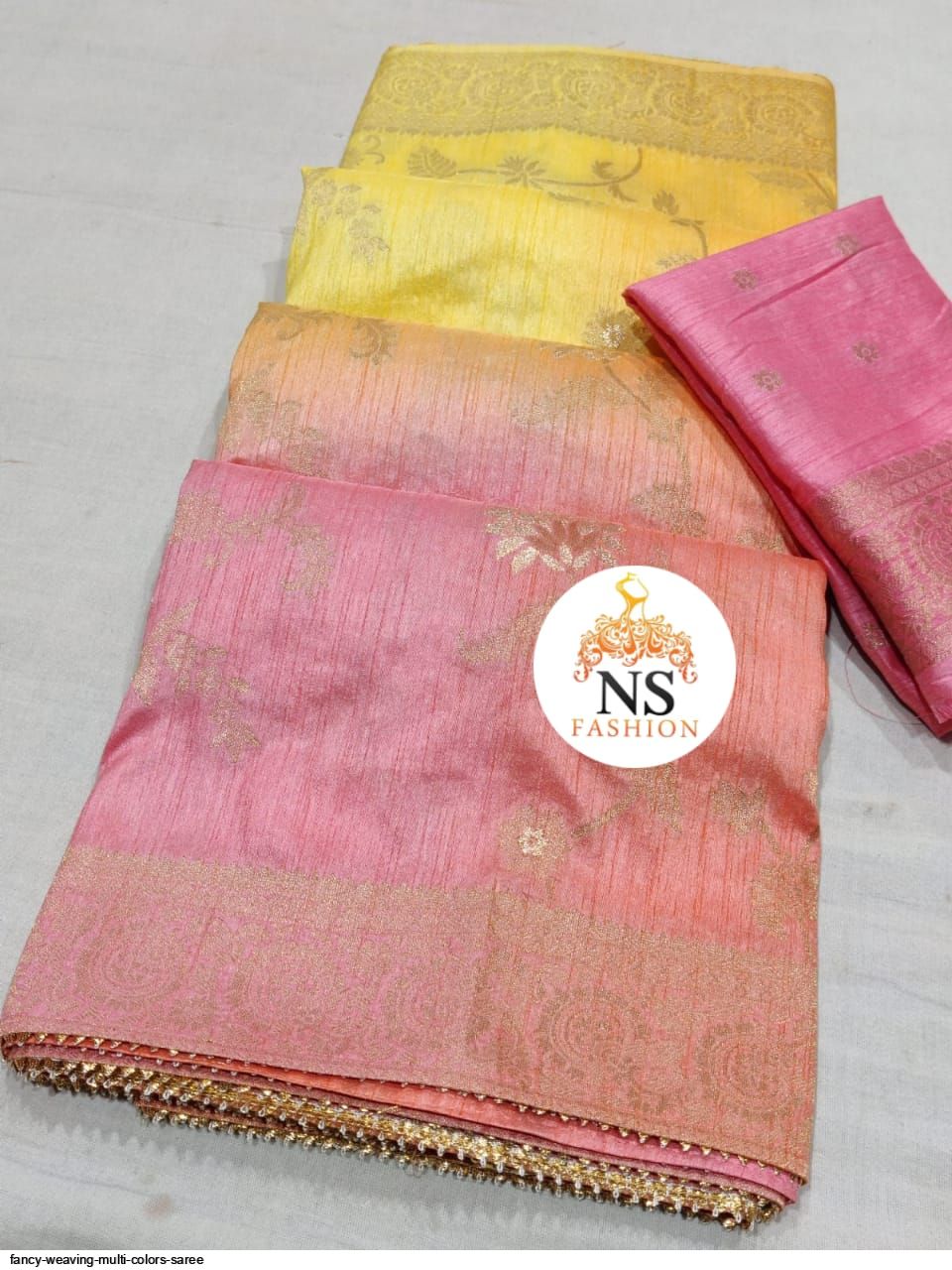 FANCY WEAVING MULTI COLORS SAREE