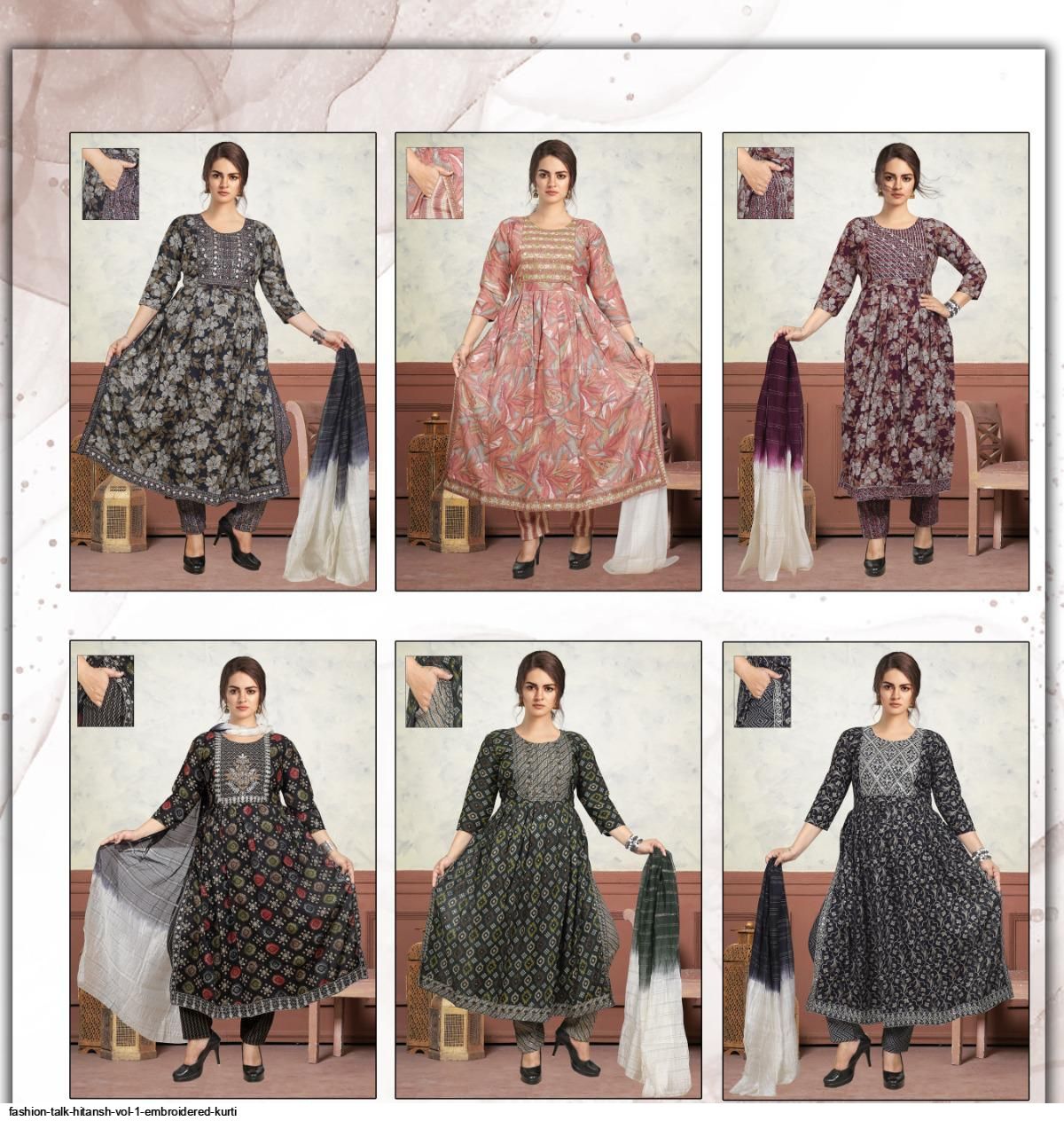 FASHION TALK HITANSH VOL 1 EMBROIDERED KURTI