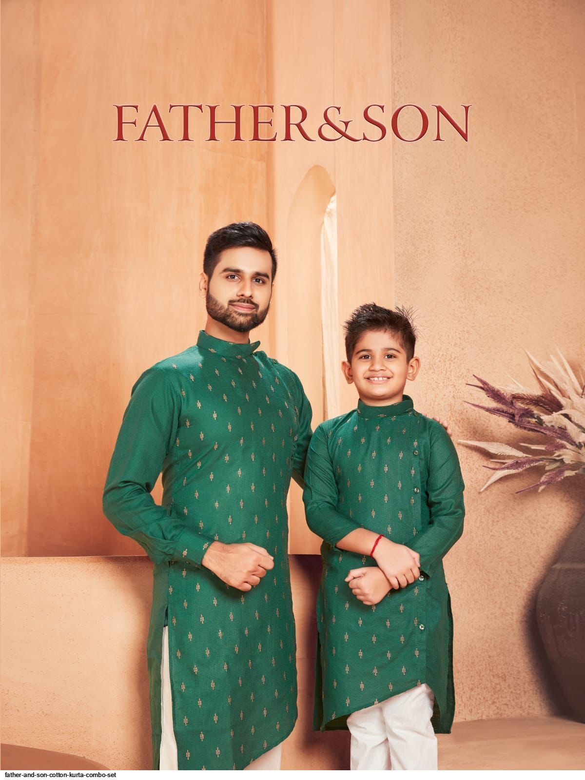 FATHER And SON COTTON KURTA COMBO SET