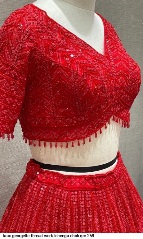 Faux georgette thread Work Lehenga choli QRC 259