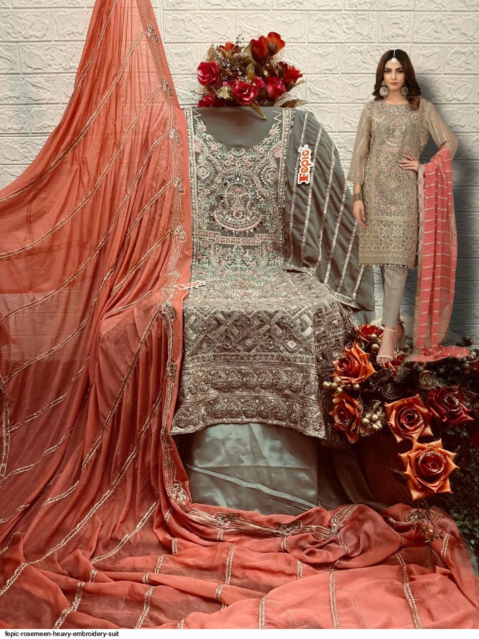 FEPIC ROSEMEEN HEAVY EMBROIDERY SUIT