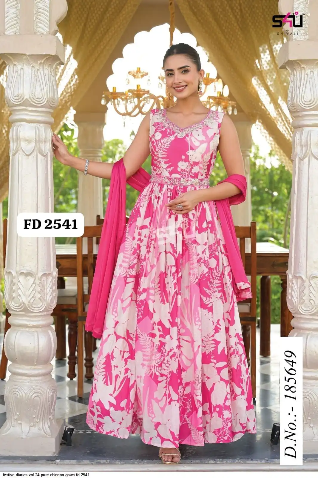 Festive Diaries Vol 24 PURE CHINNON GOWN FD 2541