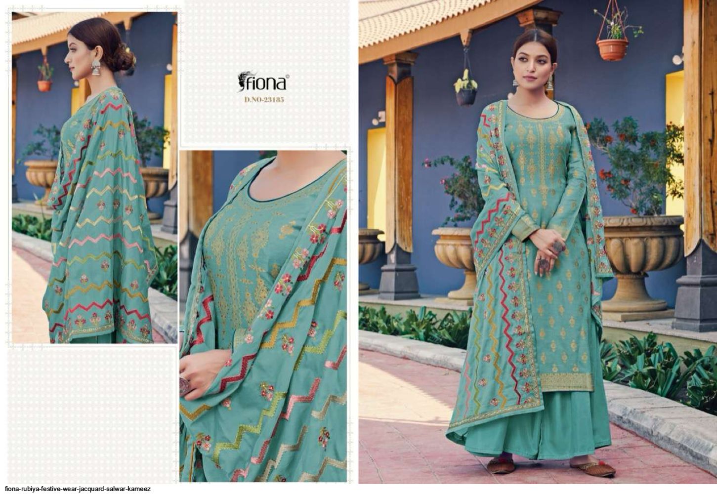 Fiona Rubiya Festive Wear jacquard Salwar Kameez