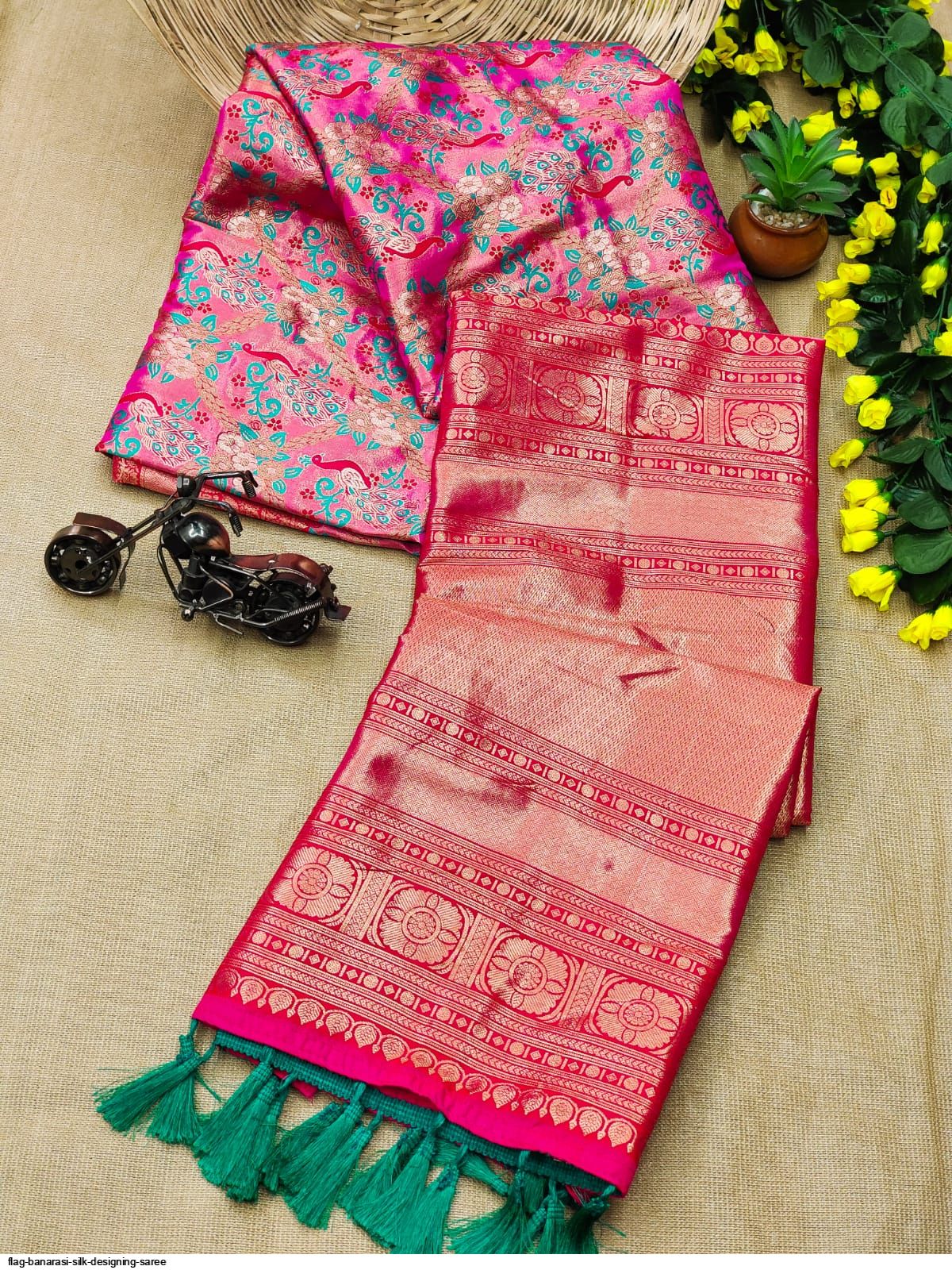 Flag BANARASI SILK DESIGNING SAREE