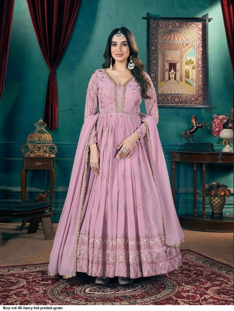 FLORY VOL 46 FANCY Foil Printed GOWN