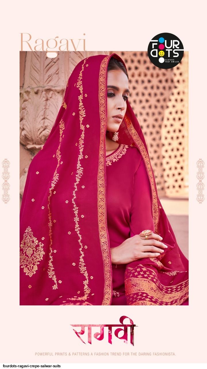 FOURDOTS RAGAVI Crepe SALWAR SUITS