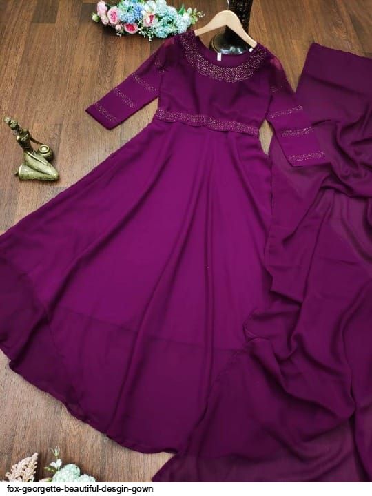 Fox Georgette Beautiful desgin gown