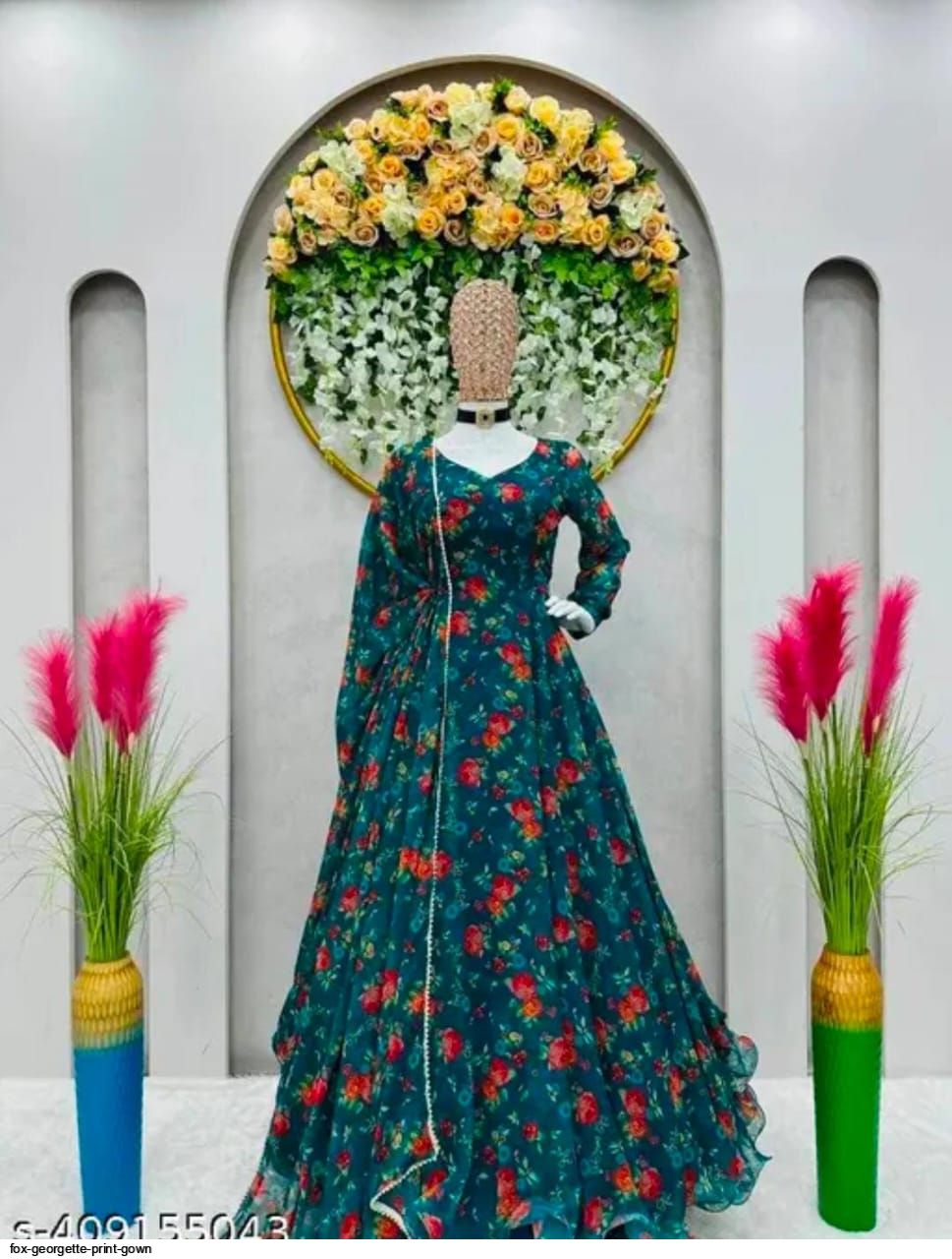 Fox Georgette Print GOWN