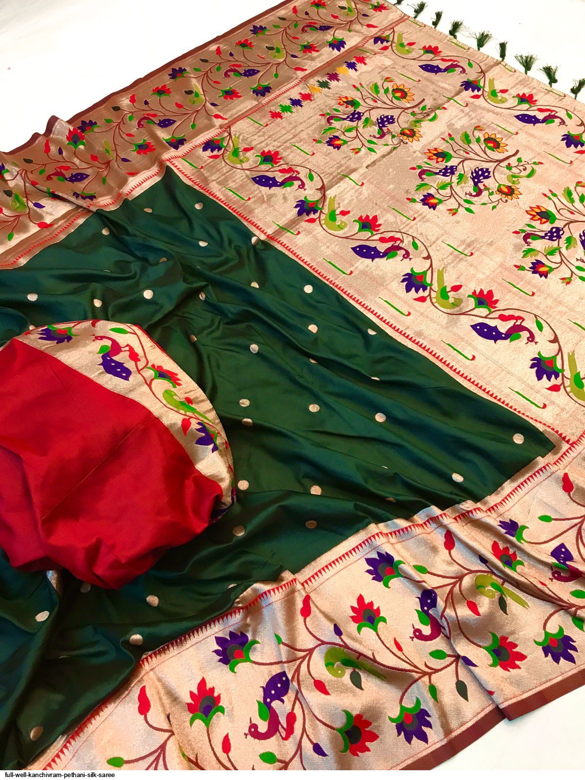 FULL WELL KANCHIVRAM PETHANI SILK SAREE