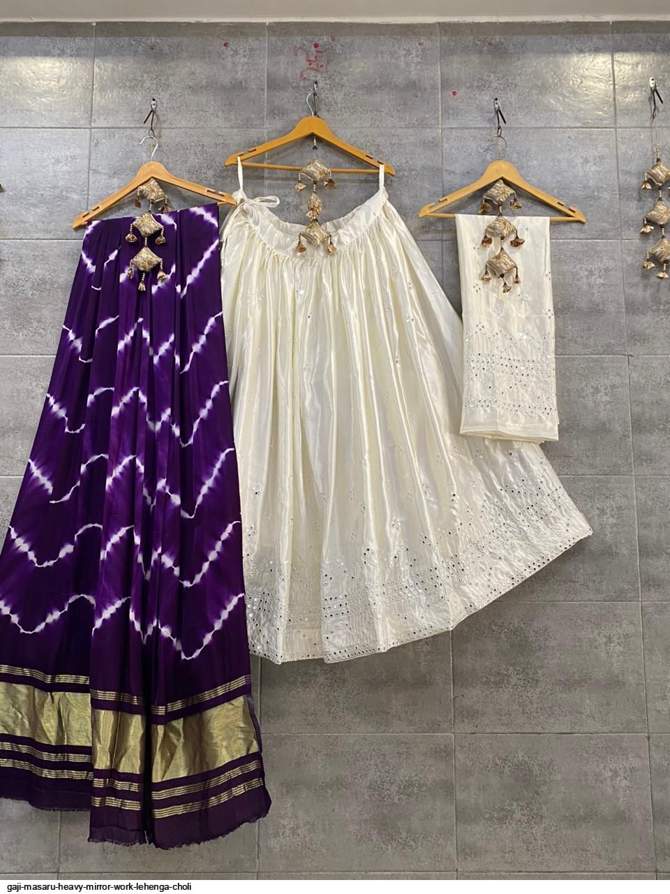 GAJI MASARU HEAVY MIRROR WORK LEHENGA CHOLI