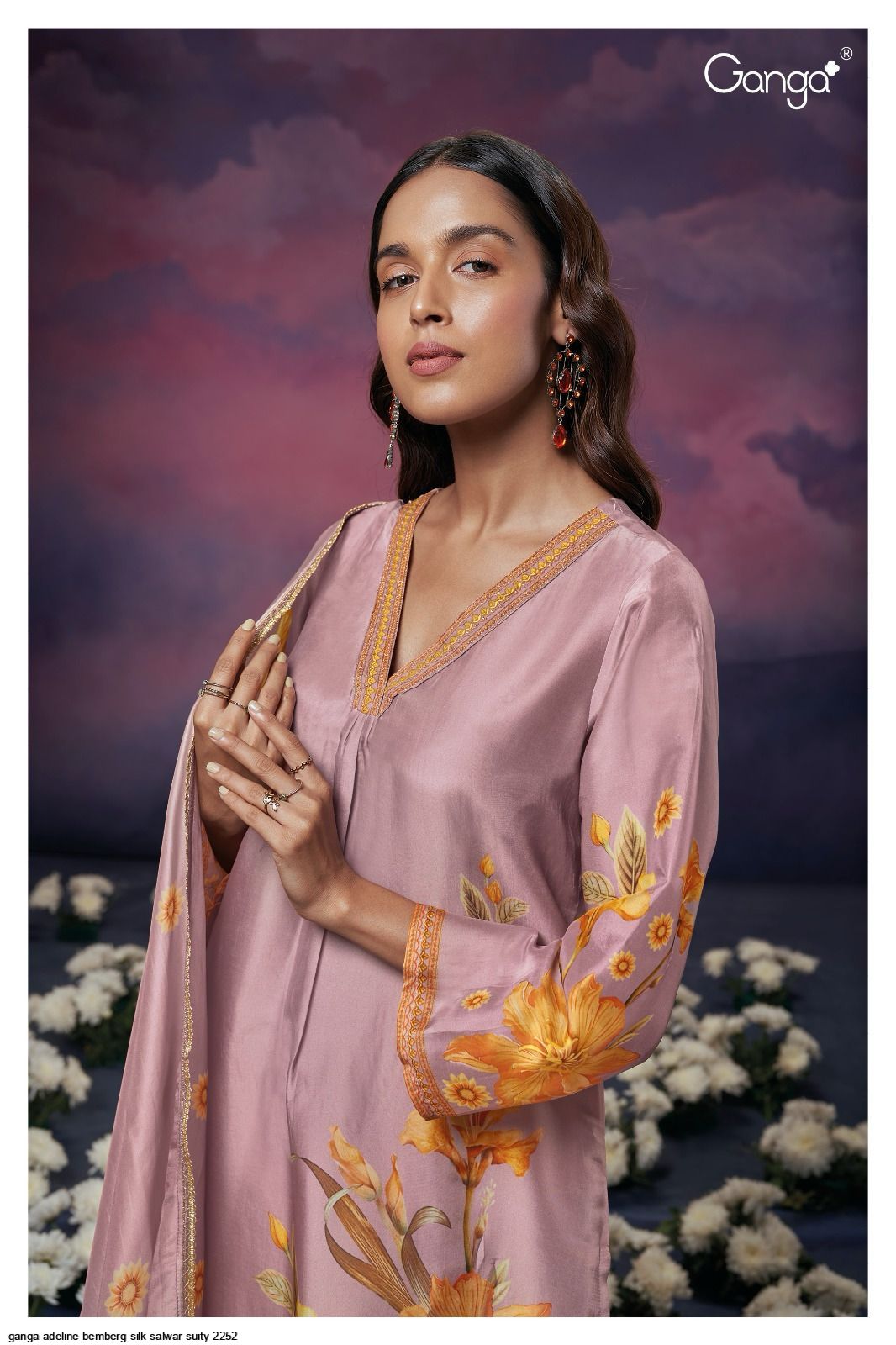 GANGA ADELINE BEMBERG silk salwar suity 2252