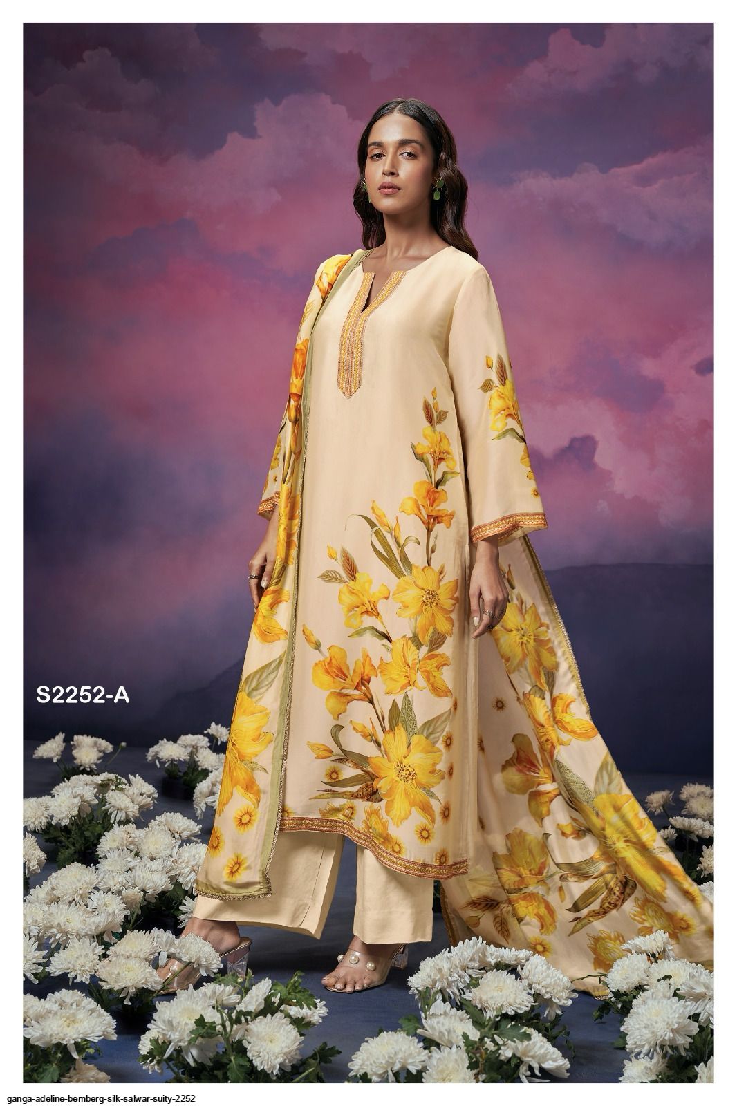 GANGA ADELINE BEMBERG silk salwar suity 2252
