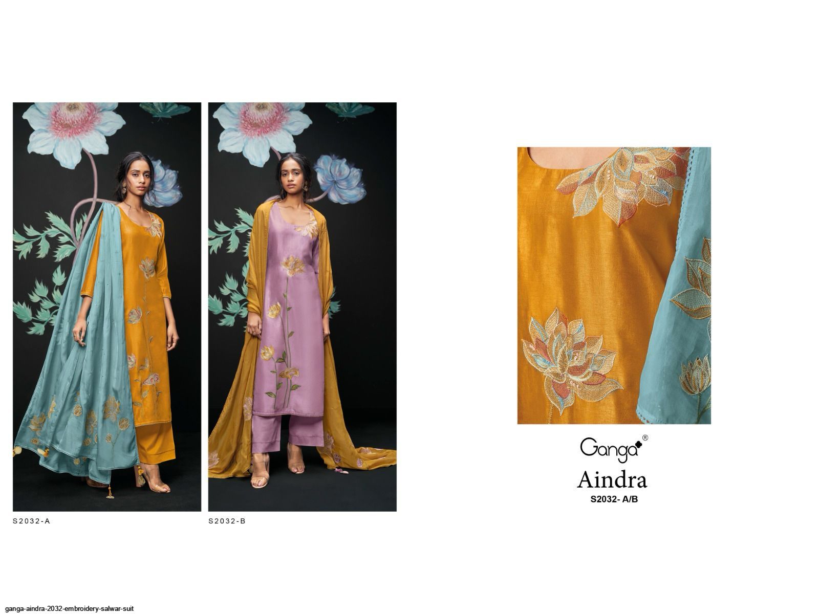 GANGA AINDRA 2032 EMBROIDERY SALWAR SUIT