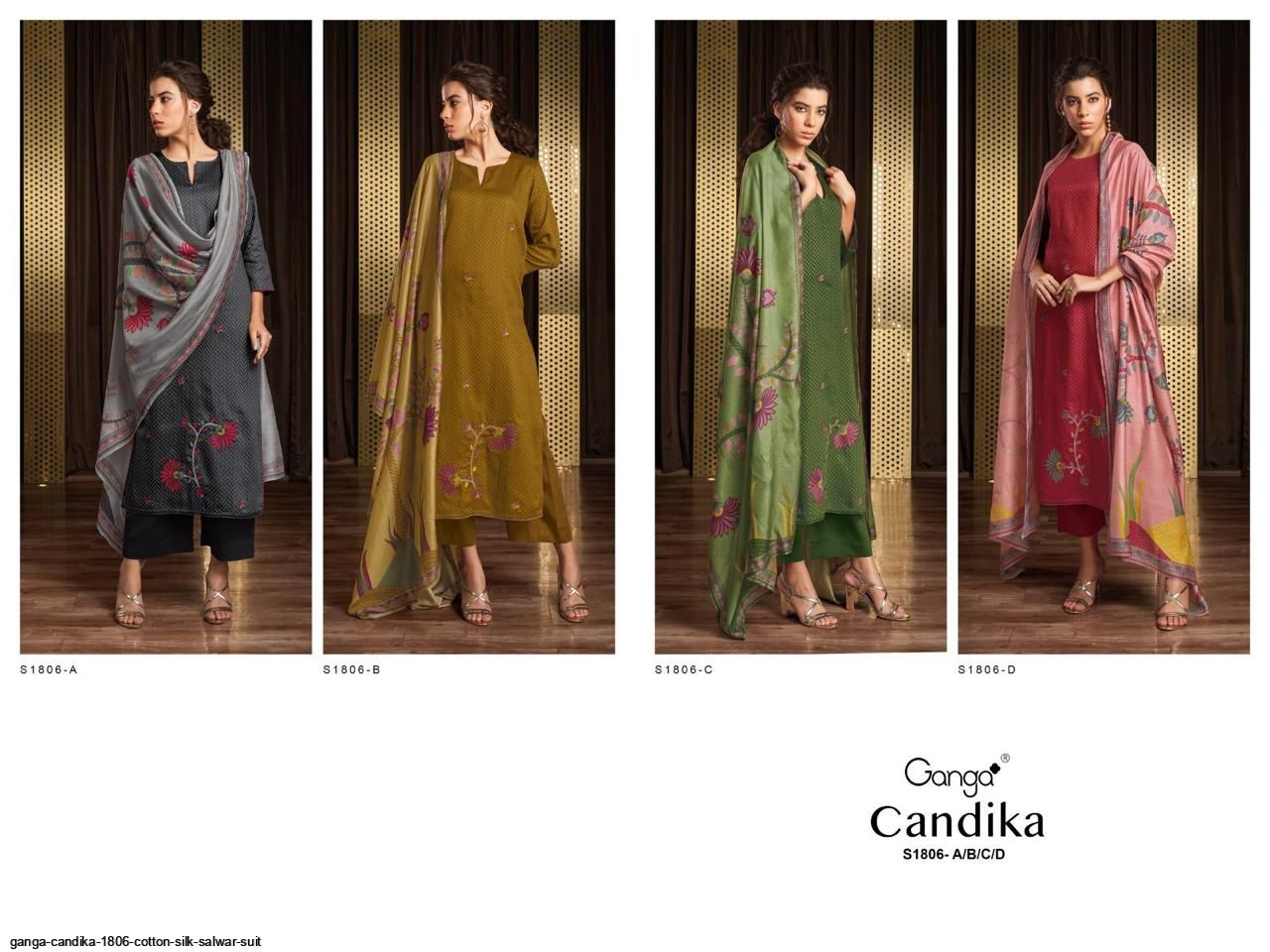 GANGA CANDIKA 1806 COTTON SILK SALWAR SUIT