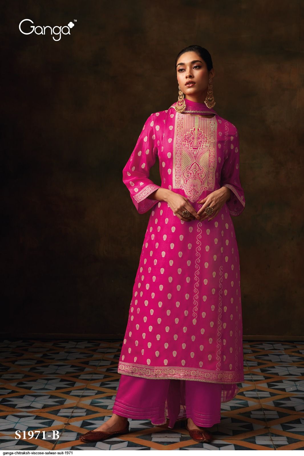 GANGA CHITRAKSH VISCOSE salwar suit 1971