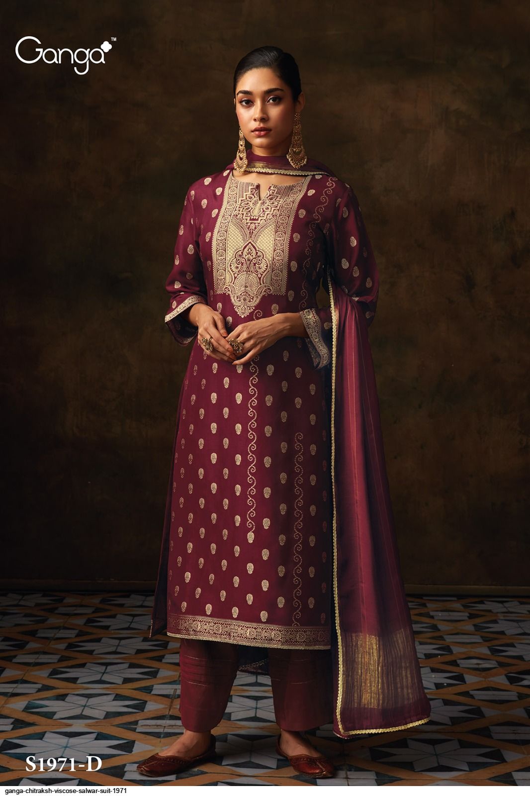 GANGA CHITRAKSH VISCOSE salwar suit 1971