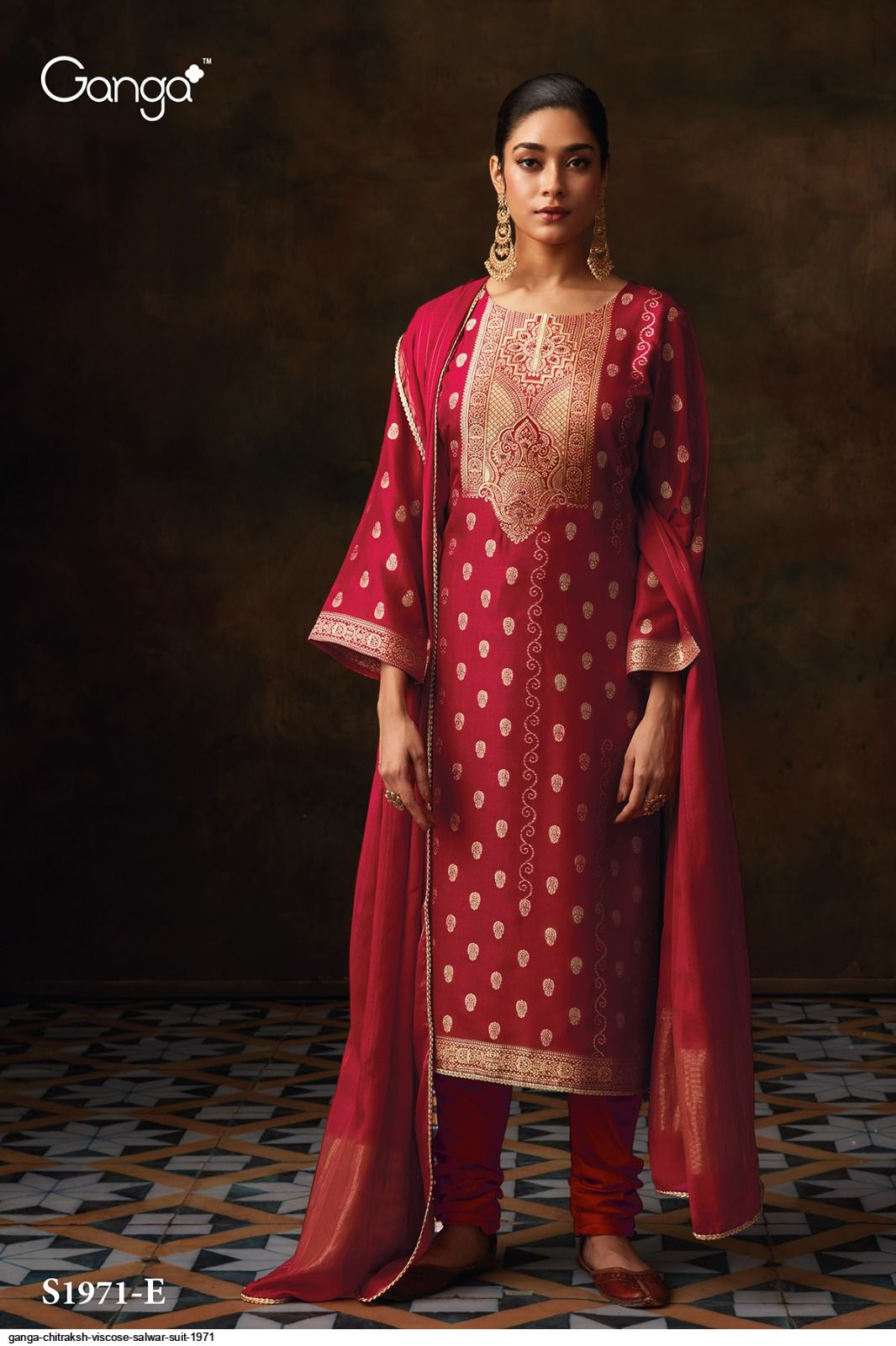 GANGA CHITRAKSH VISCOSE salwar suit 1971